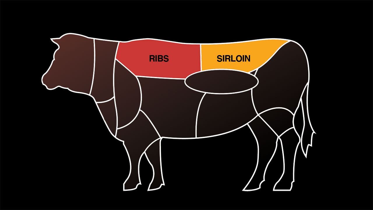 Are ribeye and sirloin the same?