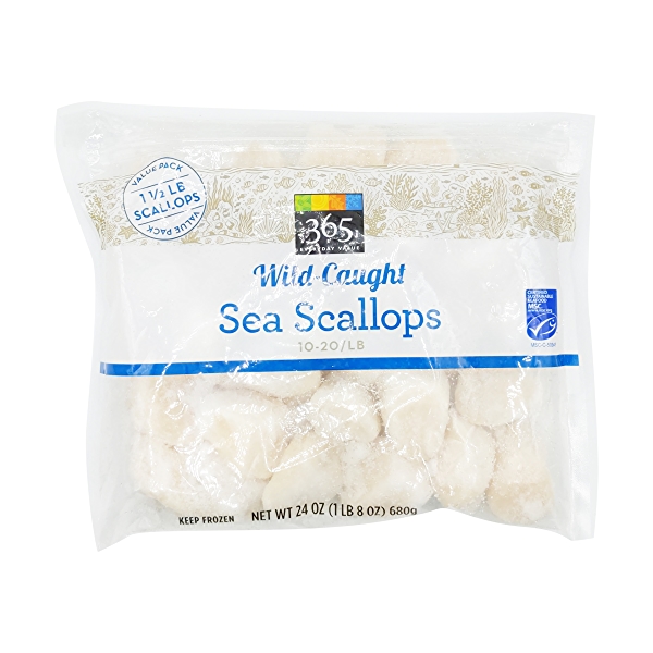 Are Whole Foods frozen scallops wet or dry?