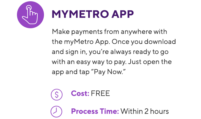 Can I pay MyMetro PCS bill with Apple pay?