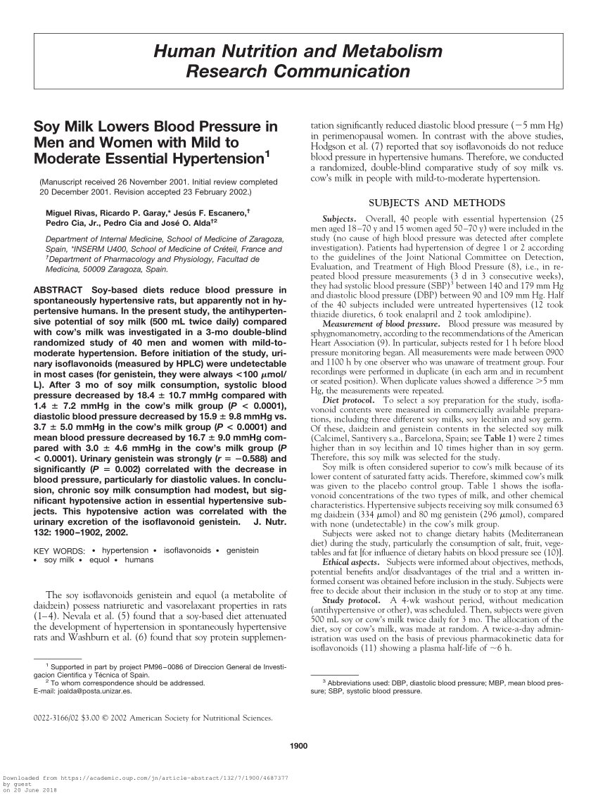 Can soy milk lower blood pressure in African Americans?