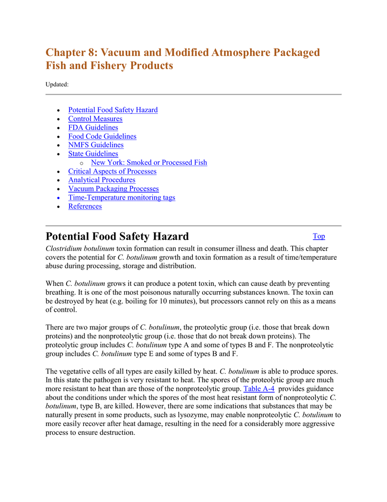 Can vacuum and modified atmospheric packaging cause botulism in smoked fish?