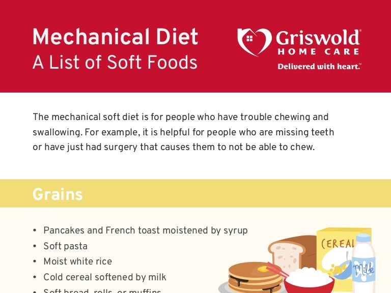 Can you eat pancakes on a mechanical soft diet?