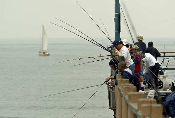 Can you fish with 2 rods in California ocean?