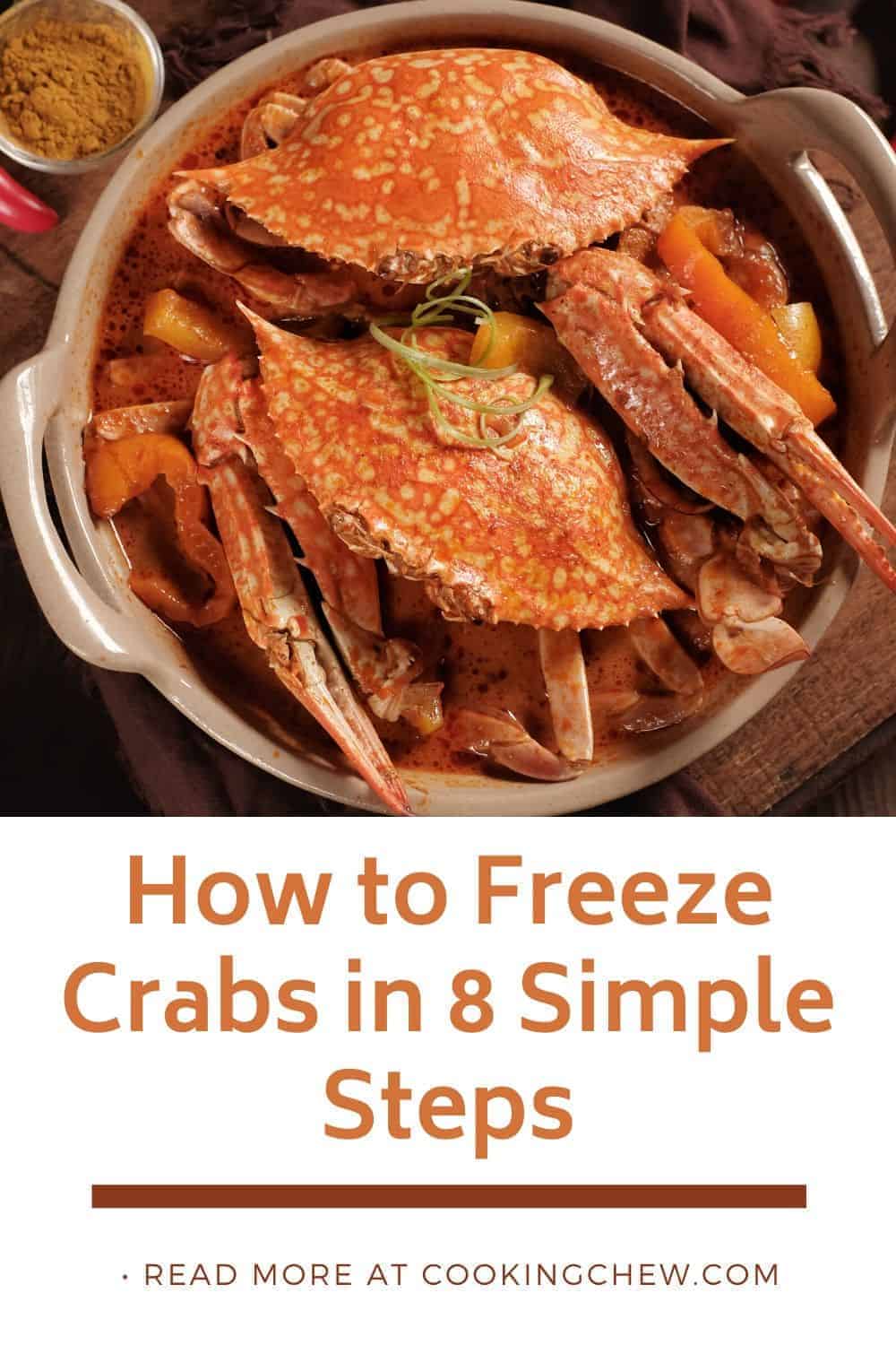 Can you freeze fresh cooked crab?