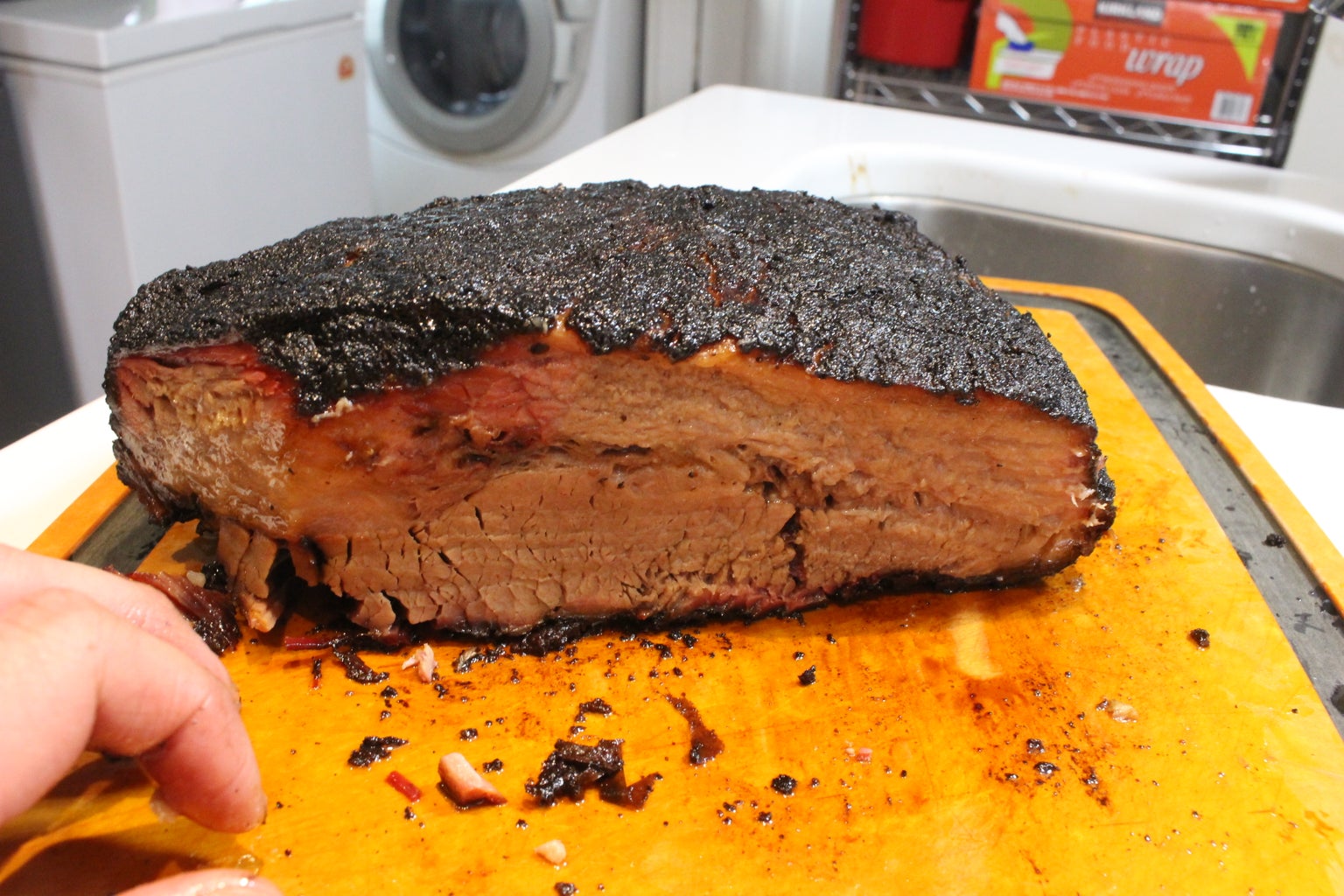 Can you smoke a brisket with just wood?
