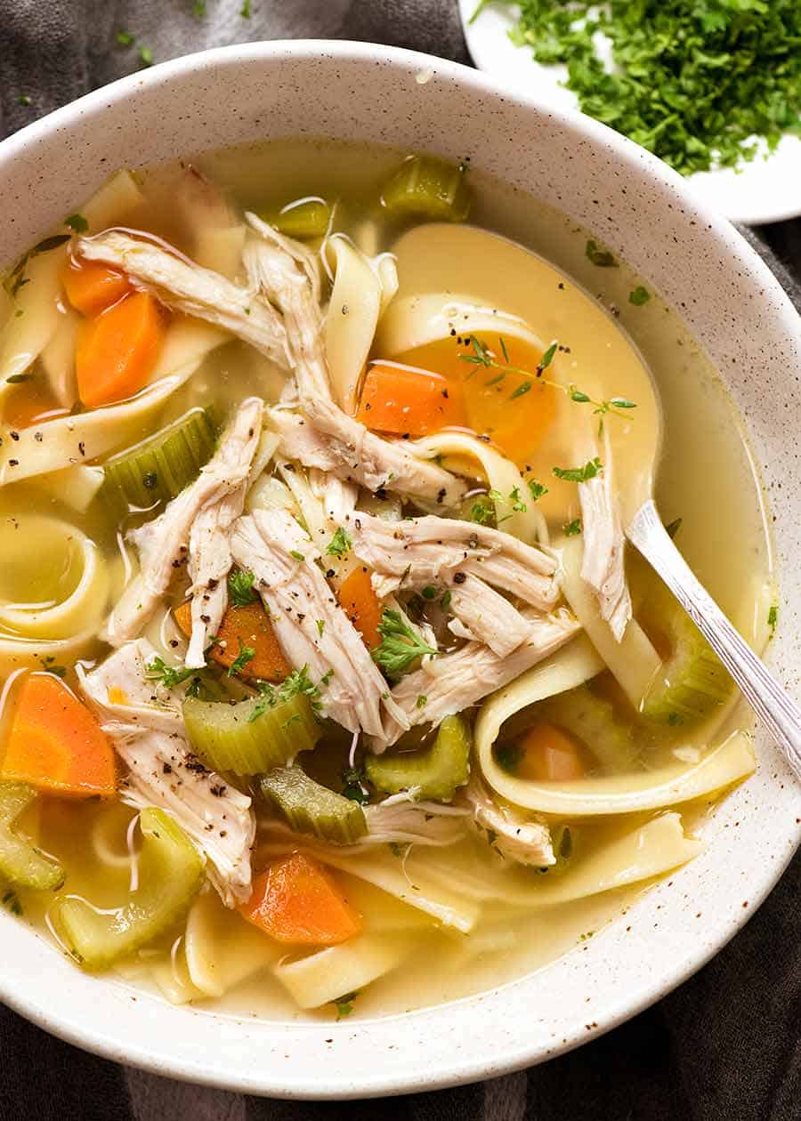 Can you use broth in chicken noodle soup?