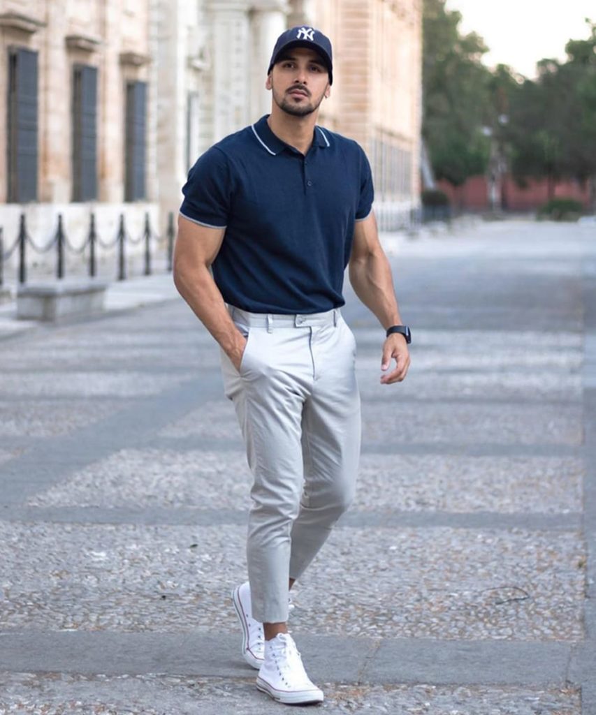Can you wear polo shirts with sweatpants?