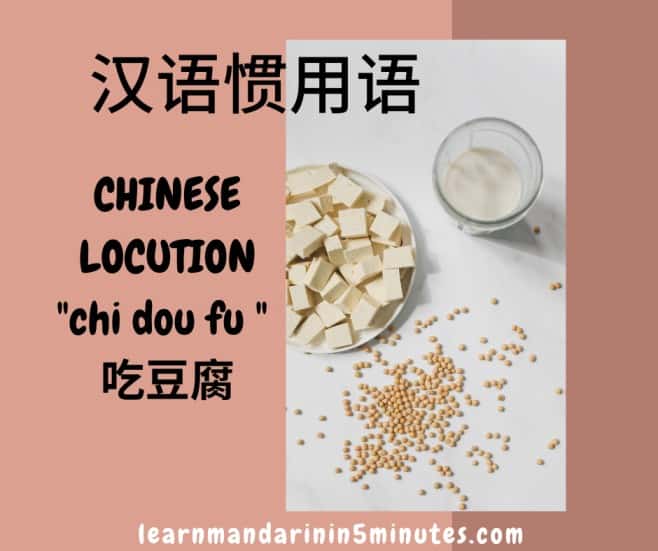 Did you know the Chinese word for tofu is dòu fu?