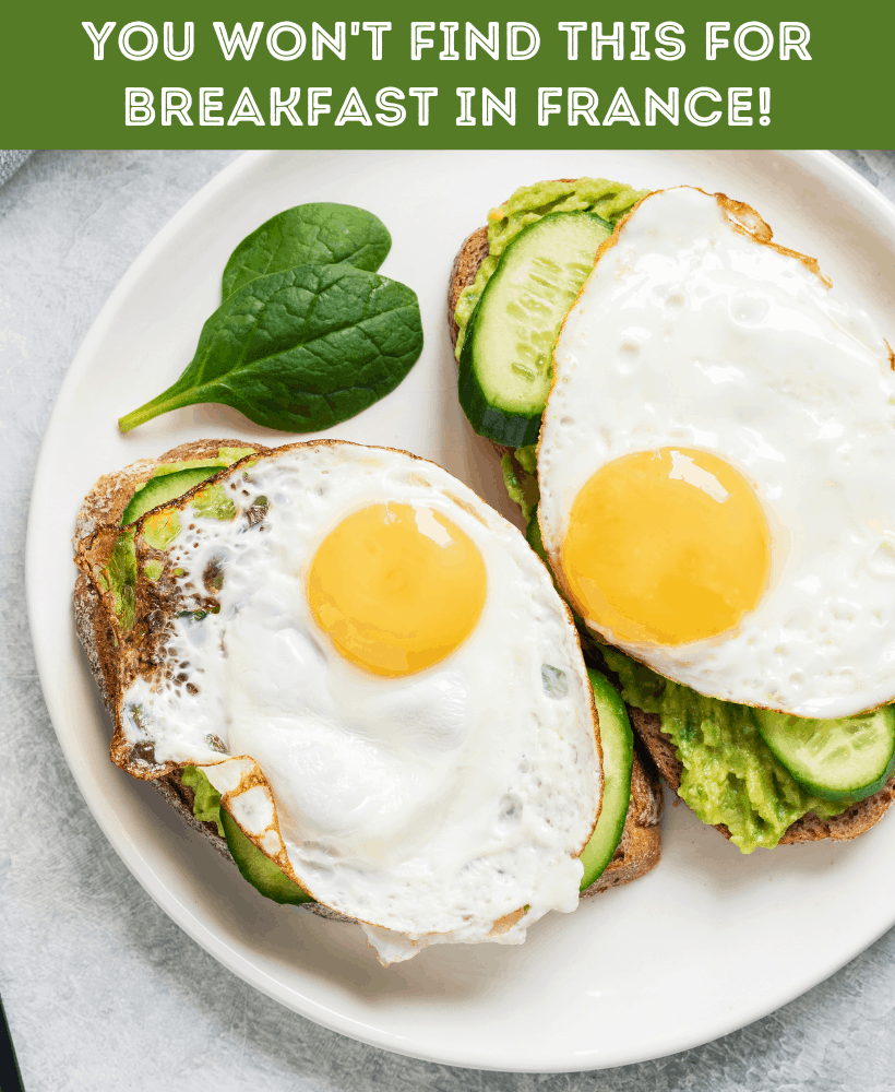 Do adults in France eat eggs for breakfast?