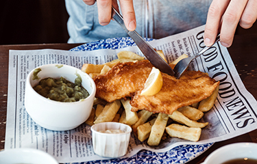 Do Brits eat seafood?