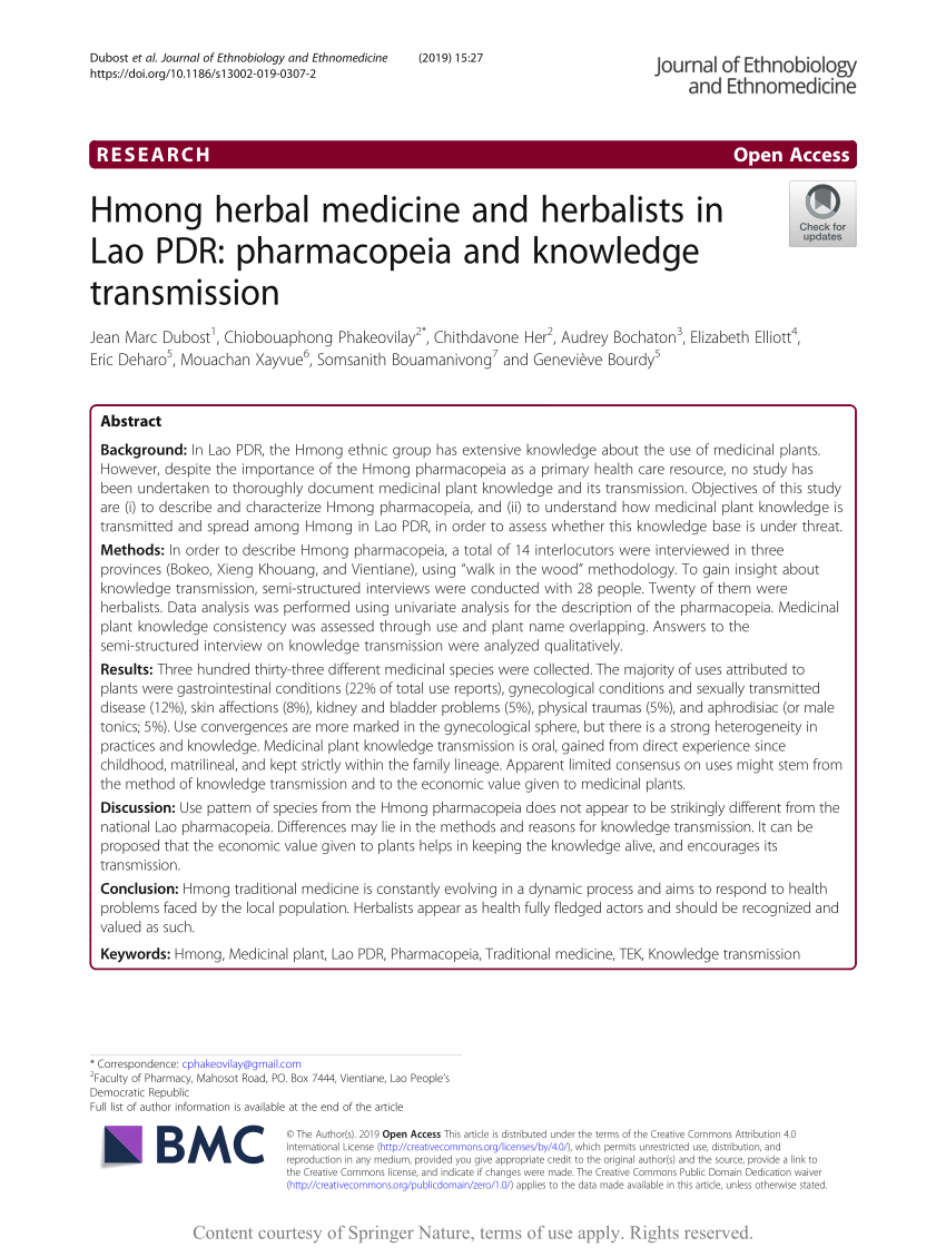 Do Hmong people use herbal treatments?