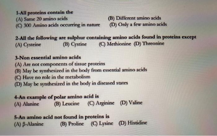 Do proteins contain all essential amino acids?