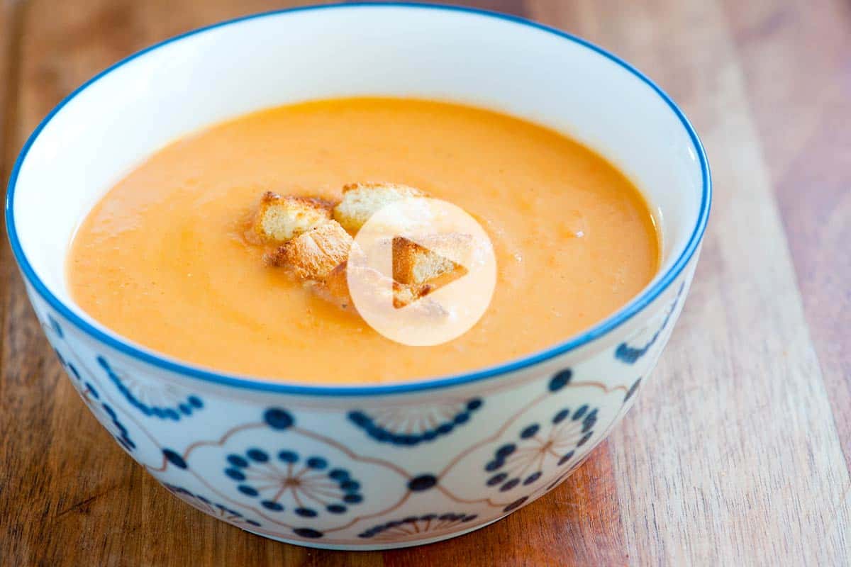 Do you add cream before or after blending soup?