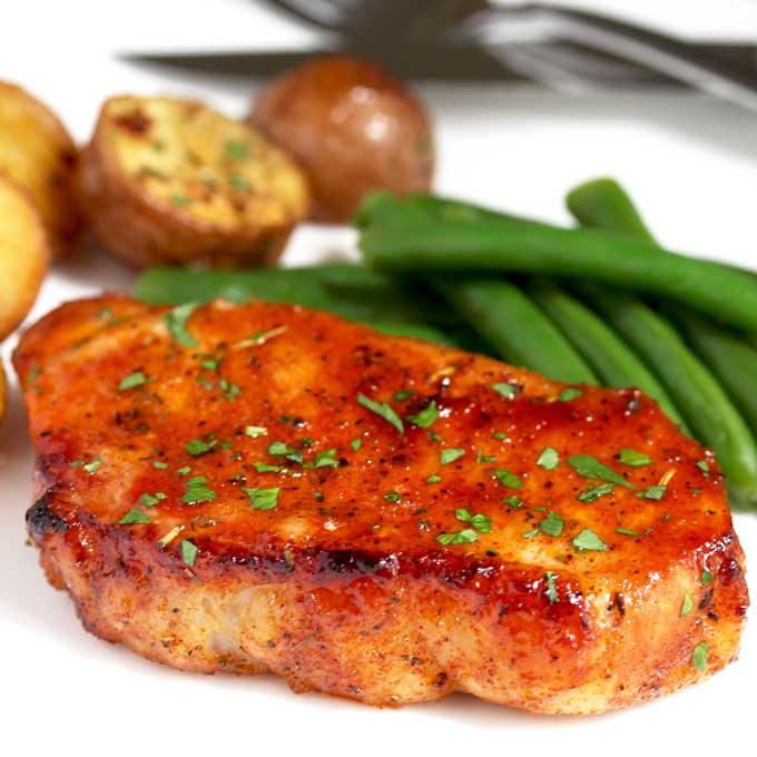 Do you bake pork chops covered or uncovered?