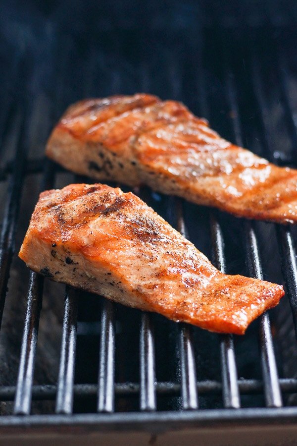Do you flip salmon on the grill No skin?