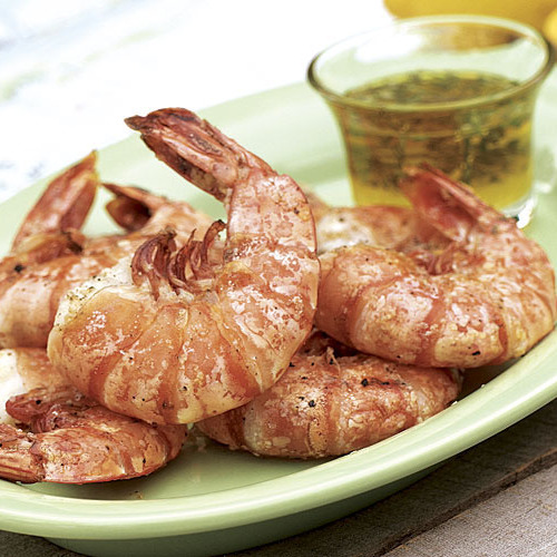 Do you leave the shell on when grilling shrimp?