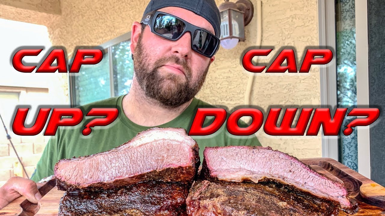Do you smoke a brisket fat side up or down on a pellet grill?