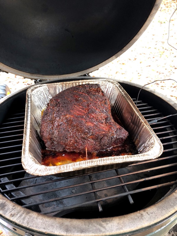 Do you smoke brisket in a foil pan?