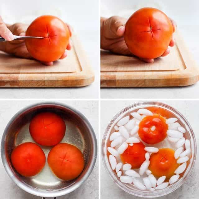 Do you take the skin off of tomatoes?