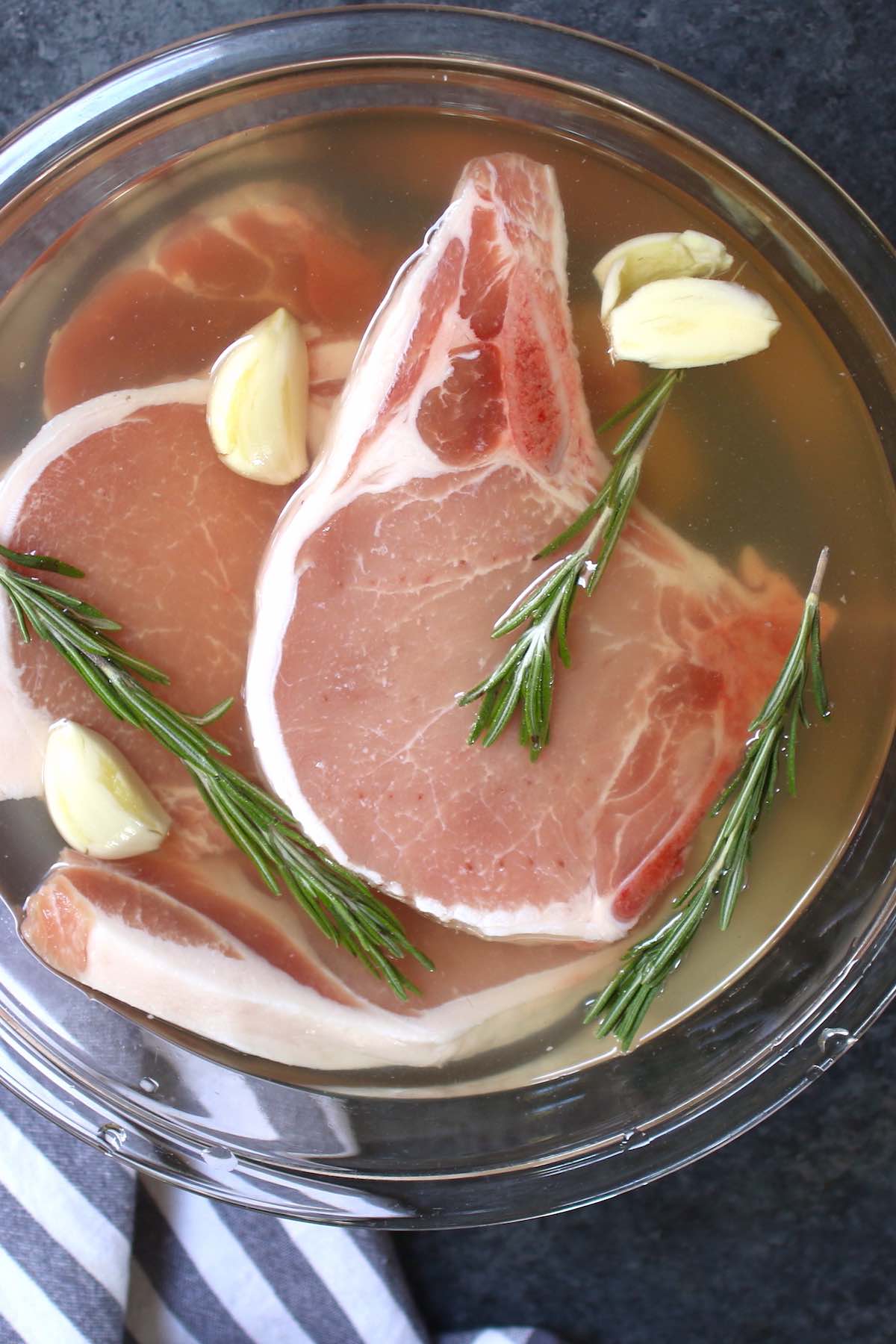 Do you wash off brine from pork chops?