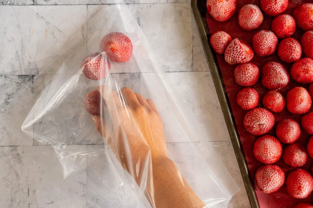 Do you wash strawberries before vacuum sealing?