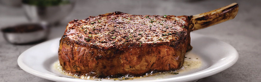 How big is Ruth's Chris cowboy ribeye?