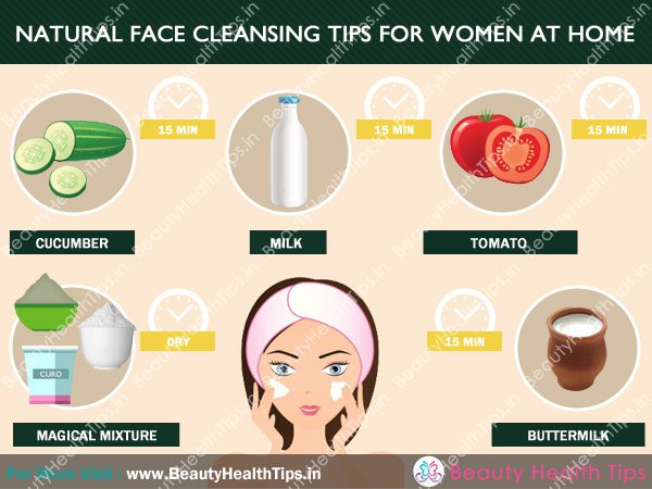 How can I clean my face at home naturally?