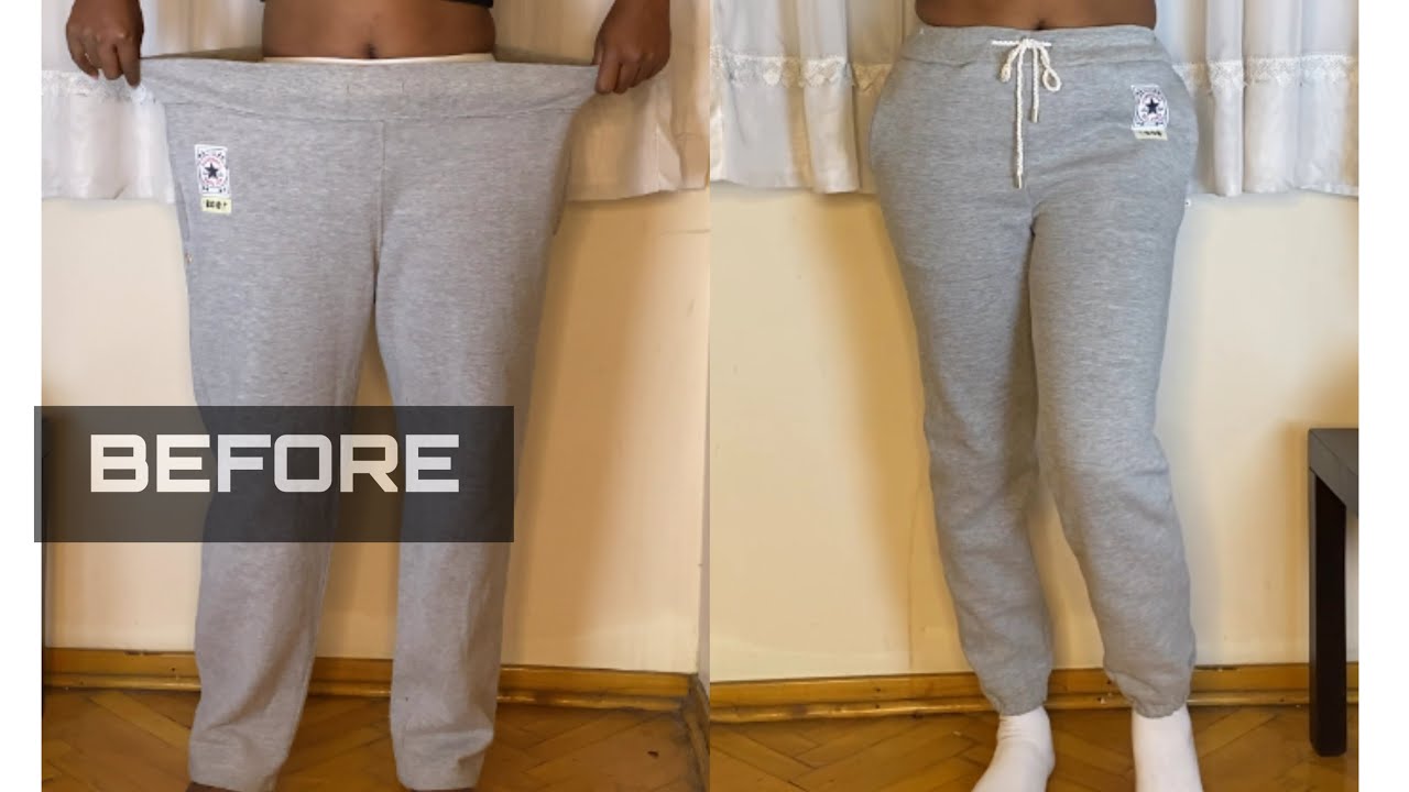 How can I shrink my sweatpants waist?
