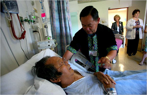 How do Hmong people deal with sicknesses?