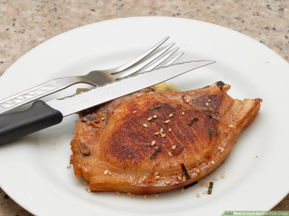 How do I cook store bought smoked pork chops?
