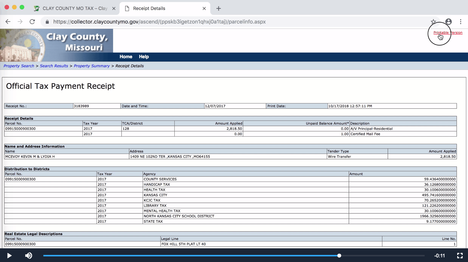 How do I find out my personal property tax in Missouri?