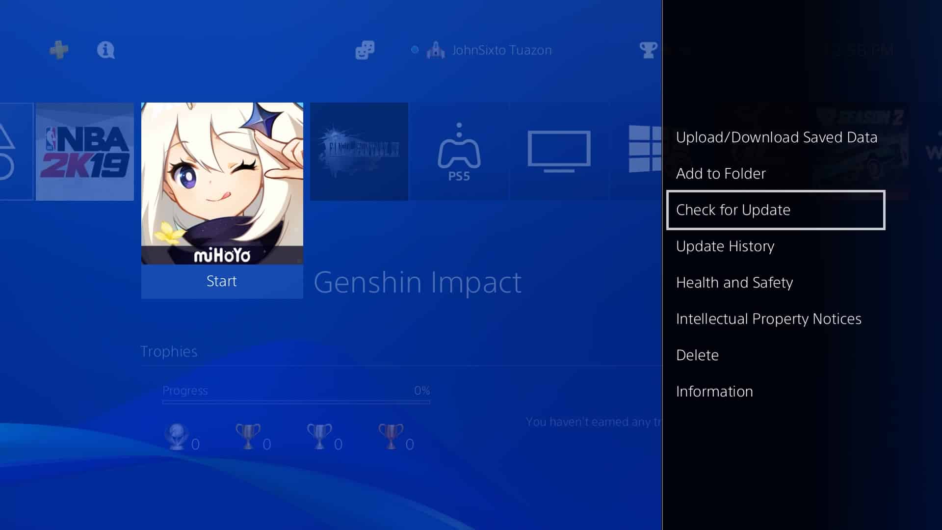How do I fix Genshin Impact on PS4?