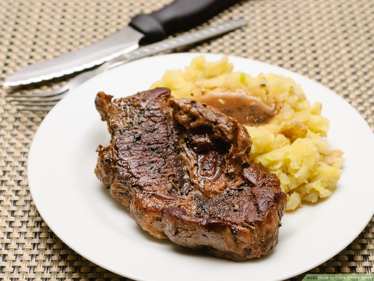 How do you cook a chuck roast steak?