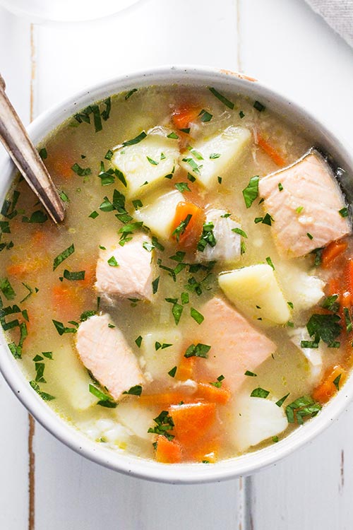 How do you cook fish fillets for Soup?