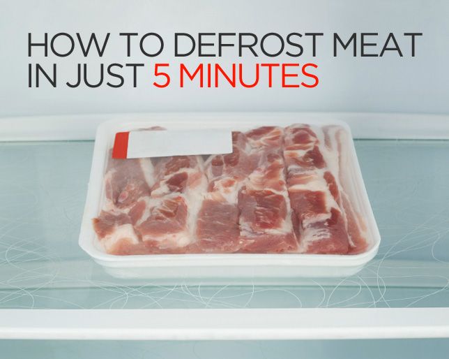 How do you defrost meat in 5 minutes?