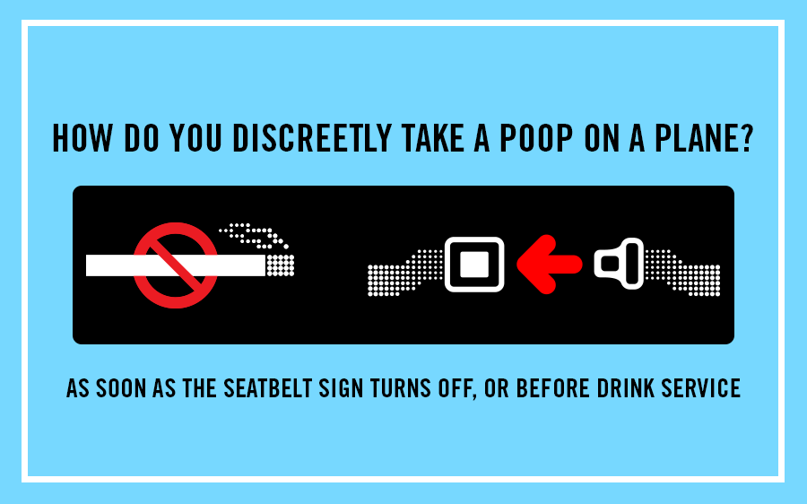 How do you discreetly poop in public?