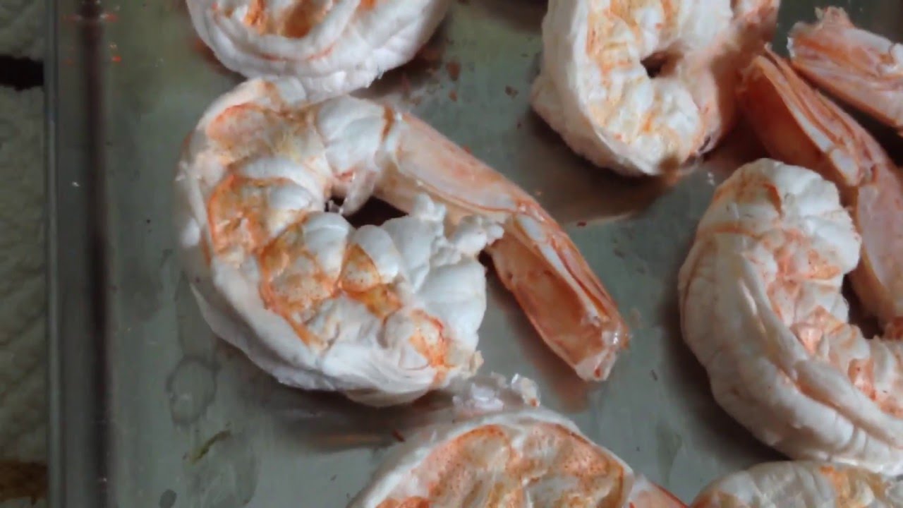 How do you dry frozen seafood?