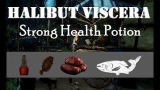 How do you farm halibut viscera in Minecraft?