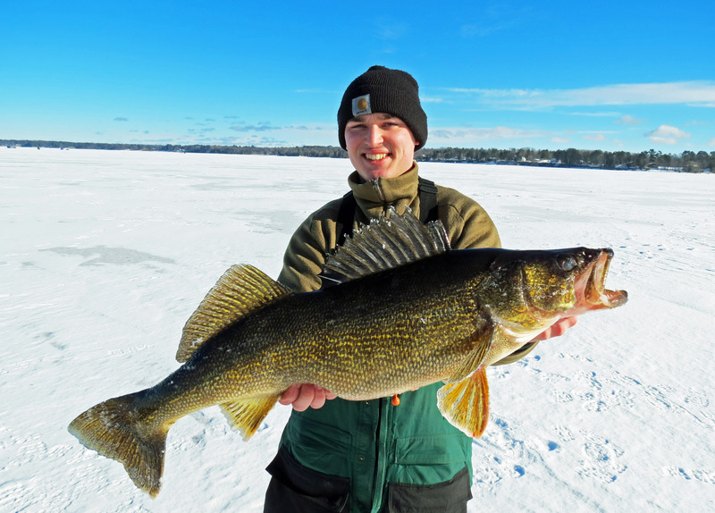 How do you fish for walleye in the winter?