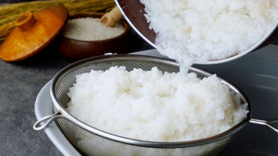 How do you fix sticky overcooked rice?