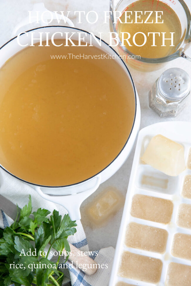 How do you freeze broth for later?