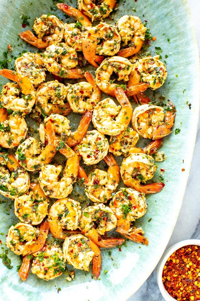 How do you freeze marinated shrimp?