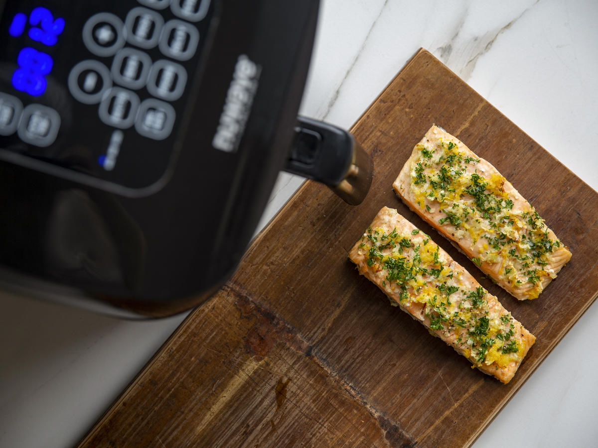 How do you fry salmon without drying it out?
