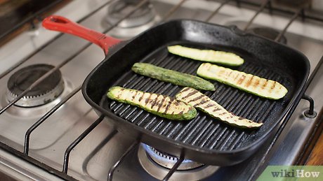 How do you keep a grill pan from sticking?