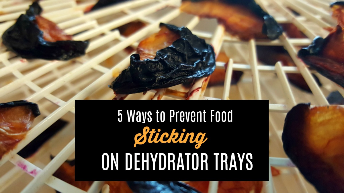 How do you keep fruit trays from sticking to dehydrator?