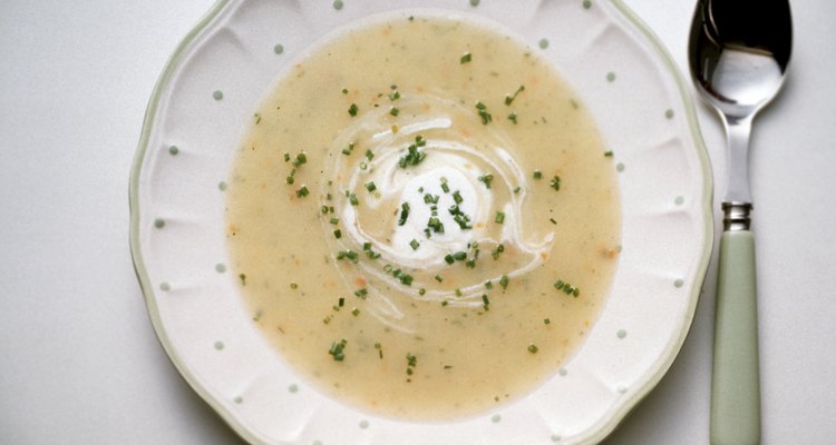 How do you keep milk from curdling in potato soup?