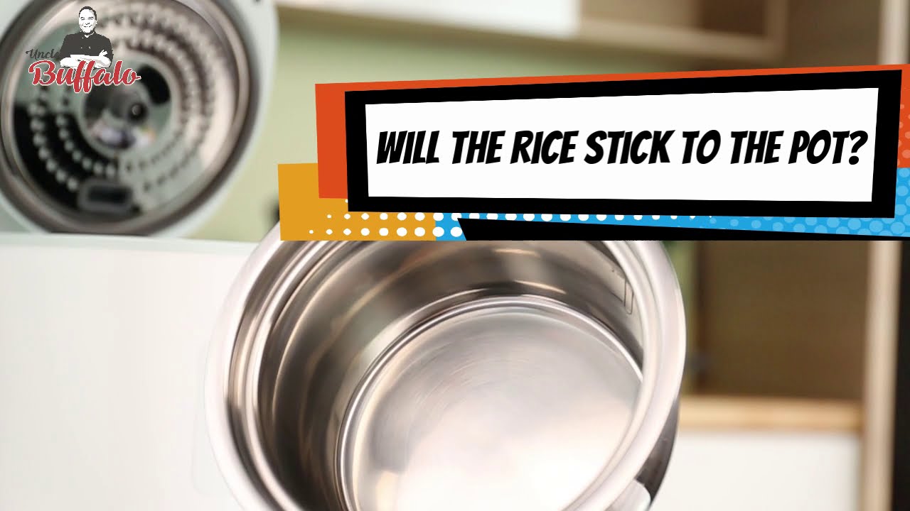 How do you keep rice from sticking to a stainless steel pan?