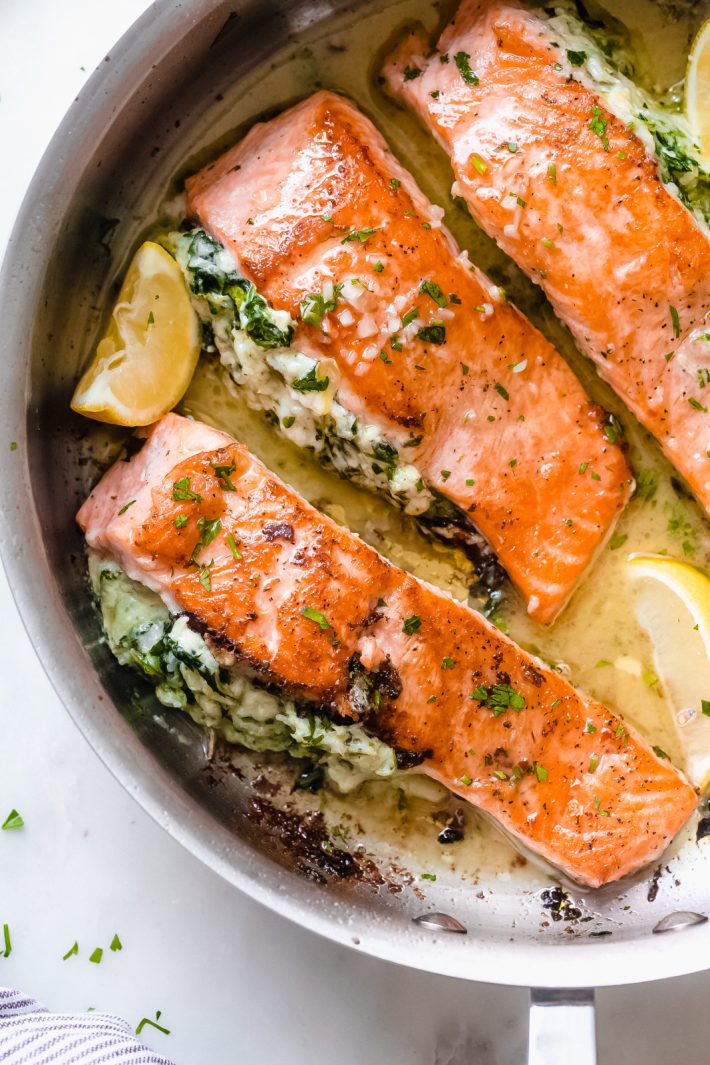 How do you keep salmon from curling?