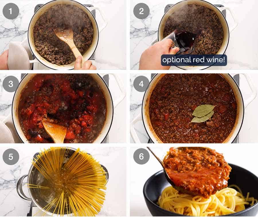 How do you know when bolognese is cooked?