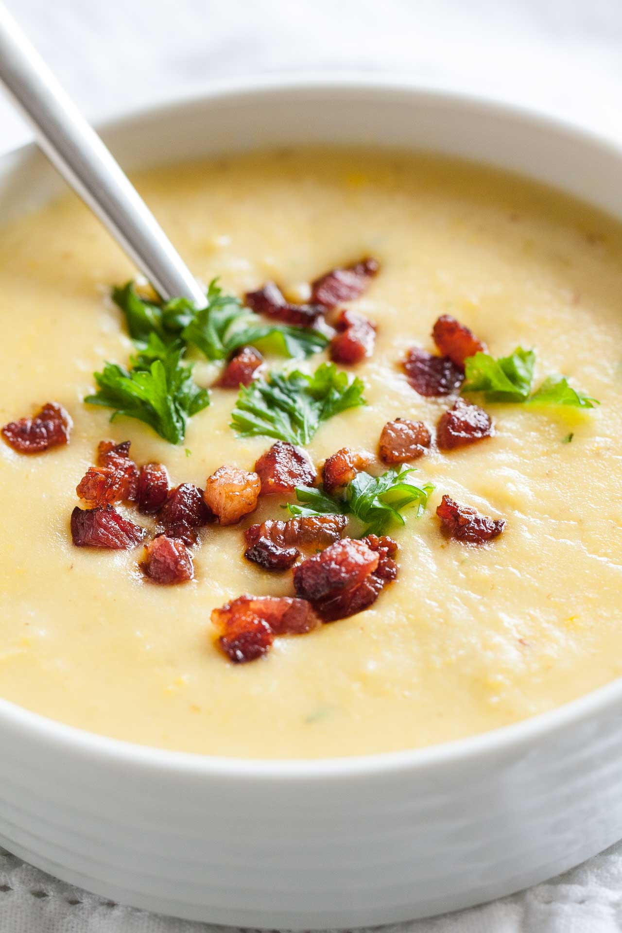 How do you make a potato and bacon soup?